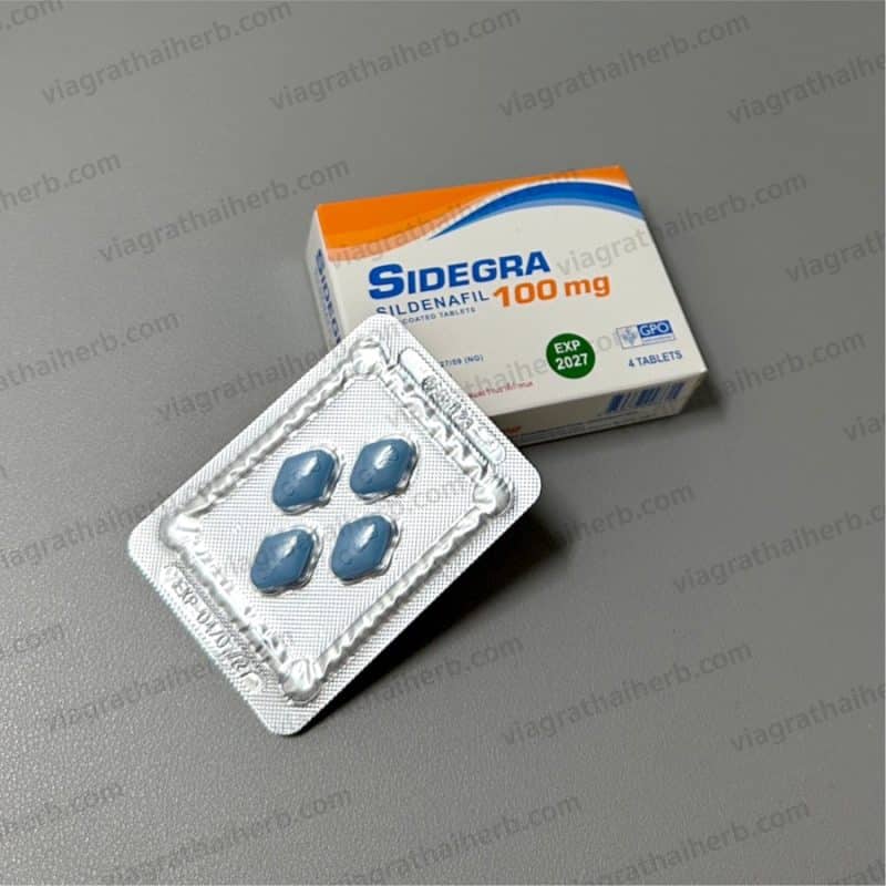 Sidegra100mg ราคาส่ง ของแท้ (1 กล่อง 4 เม็ด) รับรองโดย อ.ย.