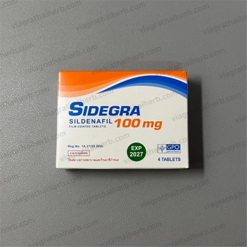 Sidegra100mg ราคาส่ง ของแท้ (1 กล่อง 4 เม็ด) รับรองโดย อ.ย.